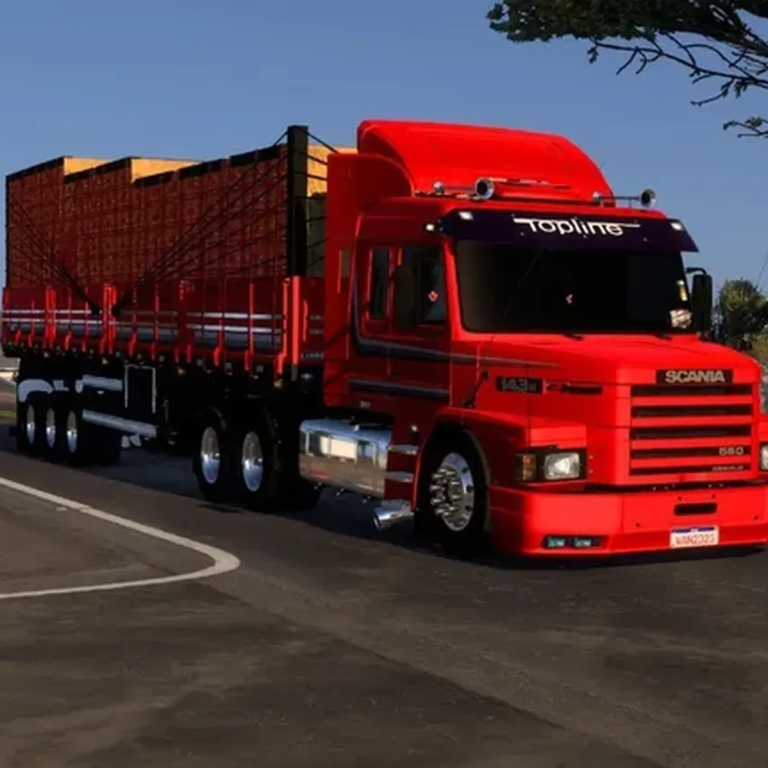 Conj. Scania 143H + Reboque Librelato 3 Eixos - Wanderley Simulador